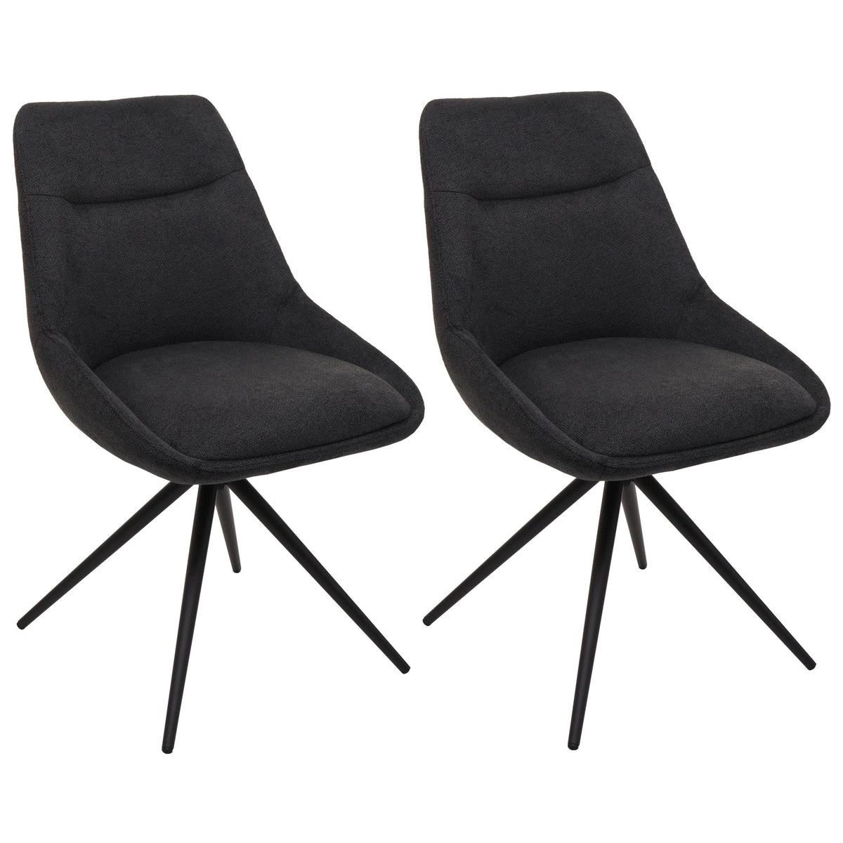 Lot de 2 chaises de salle à manger pivotante position automatique en m ...