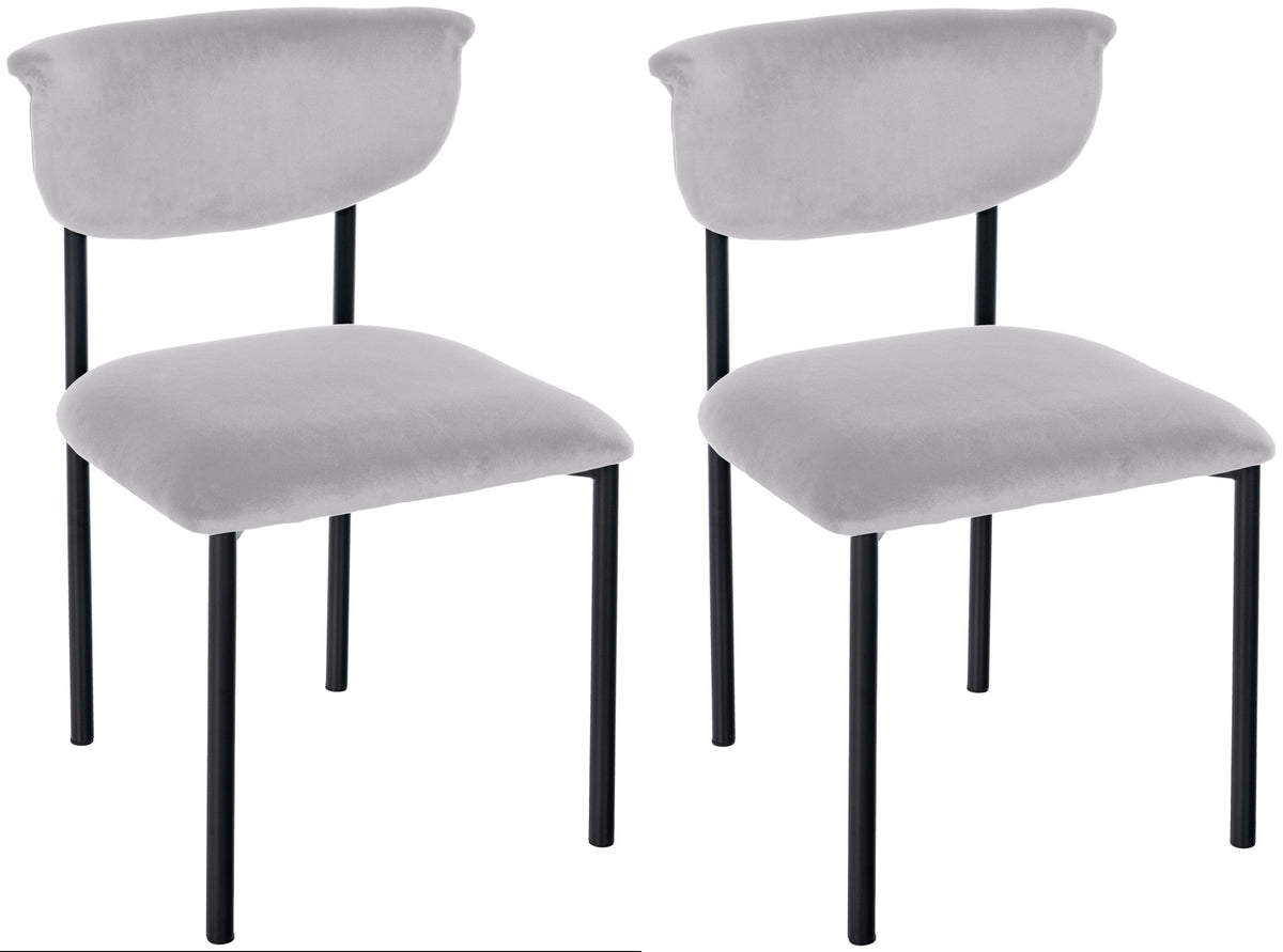 Lot de 2 chaises de salle à manger élégante lignes épurées assise galb ...