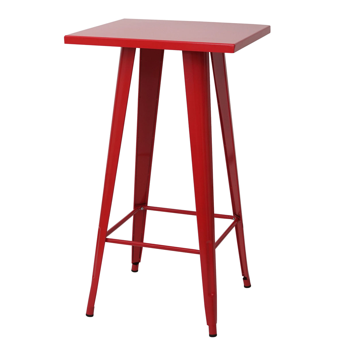 Table de bar bistro comptoir en métal rouge design industriel 105x60x6 ...
