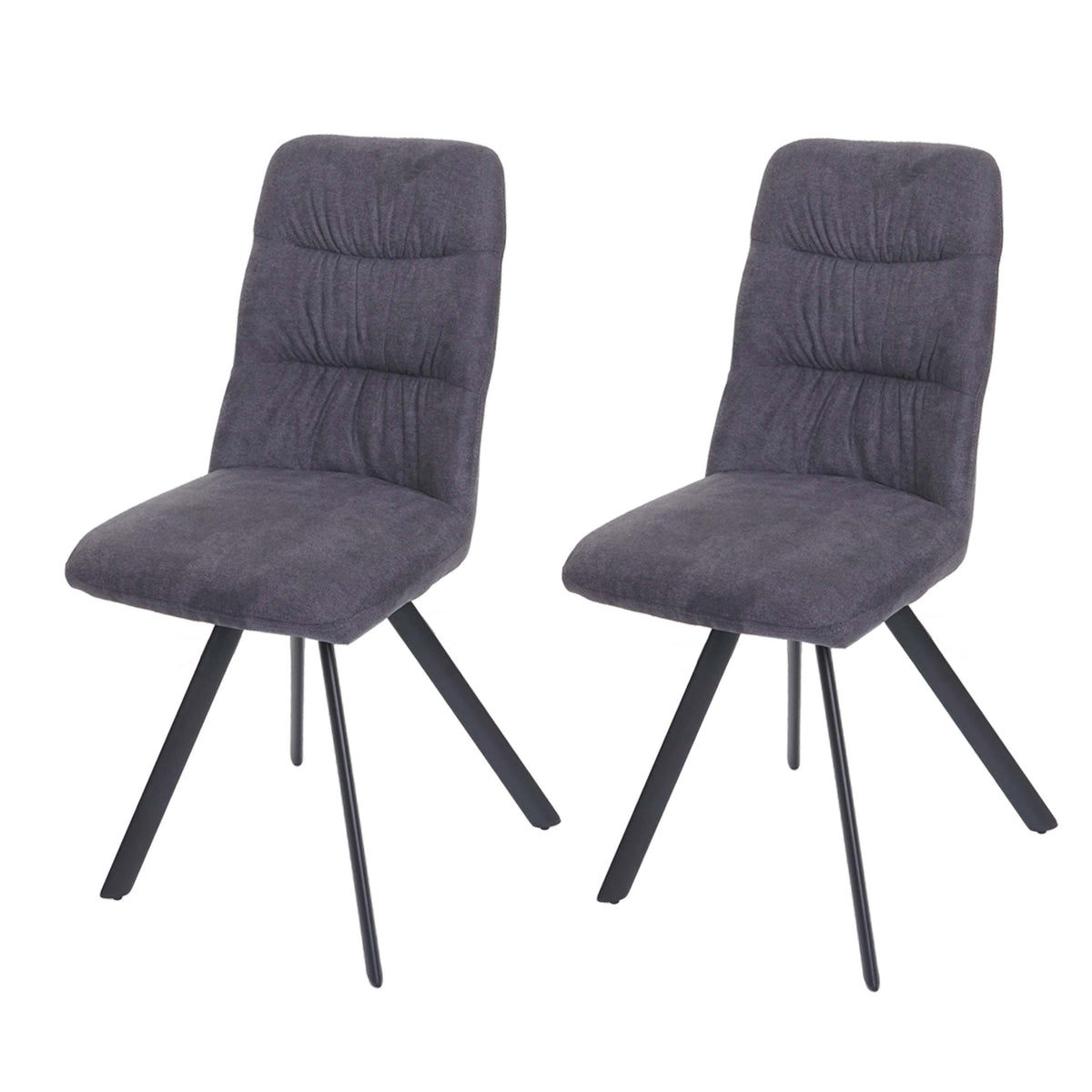 Lot de 2 chaises de salle à manger confortable pivotante en velours an ...