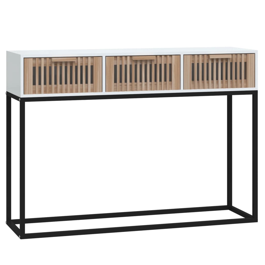Meuble d'entrée table console design élégant avec tiroirs 105 x 30 x 7 ...